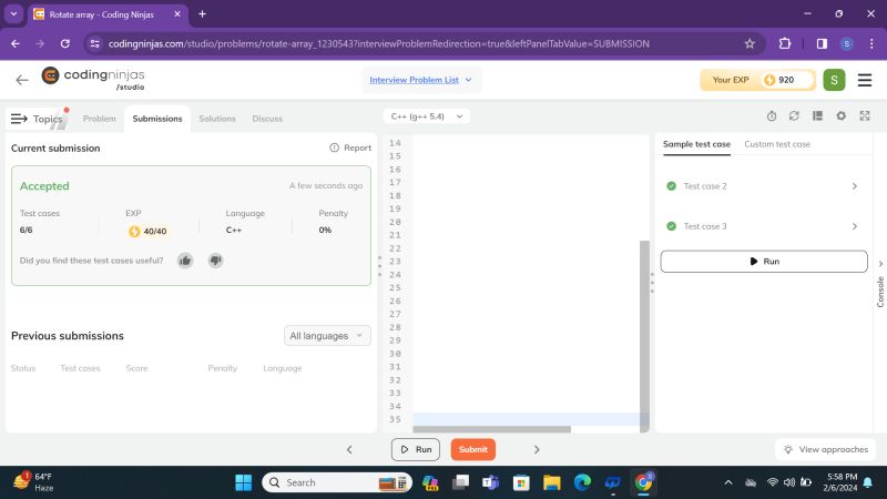 Shalini Saini on LinkedIn: Today I solved a rotate an array problem on ... Shalini Saini on LinkedIn: Today I solved a rotate an array problem on ...
