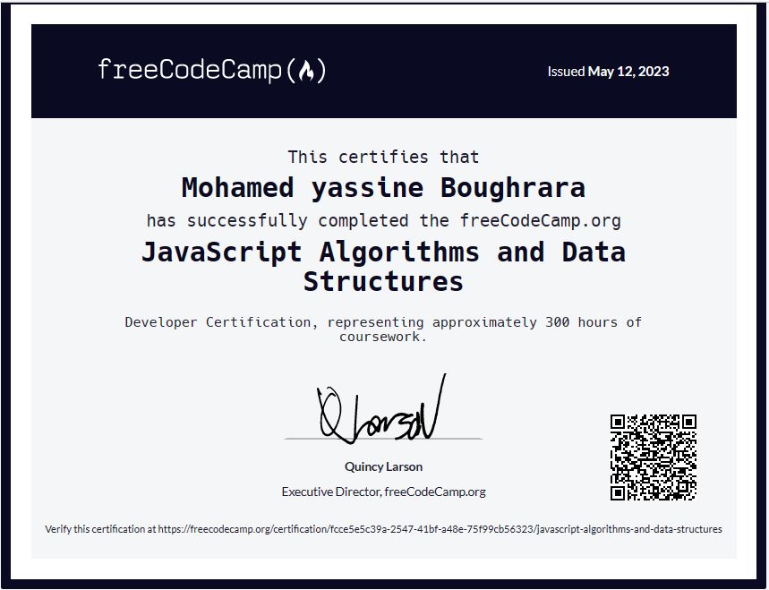 Yassine Boughrara on LinkedIn: I just earned the JavaScript Algorithms ... Yassine Boughrara on LinkedIn: I just earned the JavaScript Algorithms ...