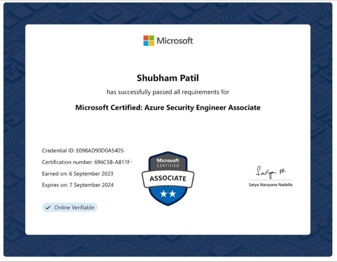 Shubham Patil on LinkedIn: Excited to announce completed Microsoft ... Shubham Patil on LinkedIn: Excited to announce completed Microsoft ...