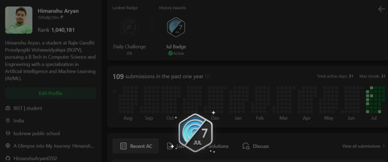 Himanshu Aryan (Anshul Pratap Singh) on LinkedIn: #codingchallenge # ... Himanshu Aryan (Anshul Pratap Singh) on LinkedIn: #codingchallenge # ...