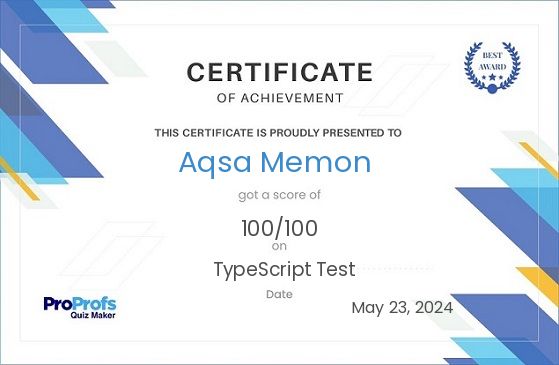 Aqsa Memon on LinkedIn: #certifiedcoder #typescriptvictory # ... Aqsa Memon on LinkedIn: #certifiedcoder #typescriptvictory # ...