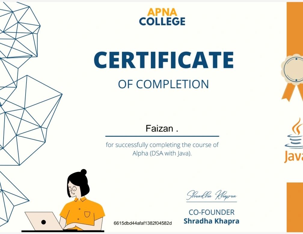Faizan Khan on LinkedIn: #education #dsa #java #learningjourney Faizan Khan on LinkedIn: #education #dsa #java #learningjourney