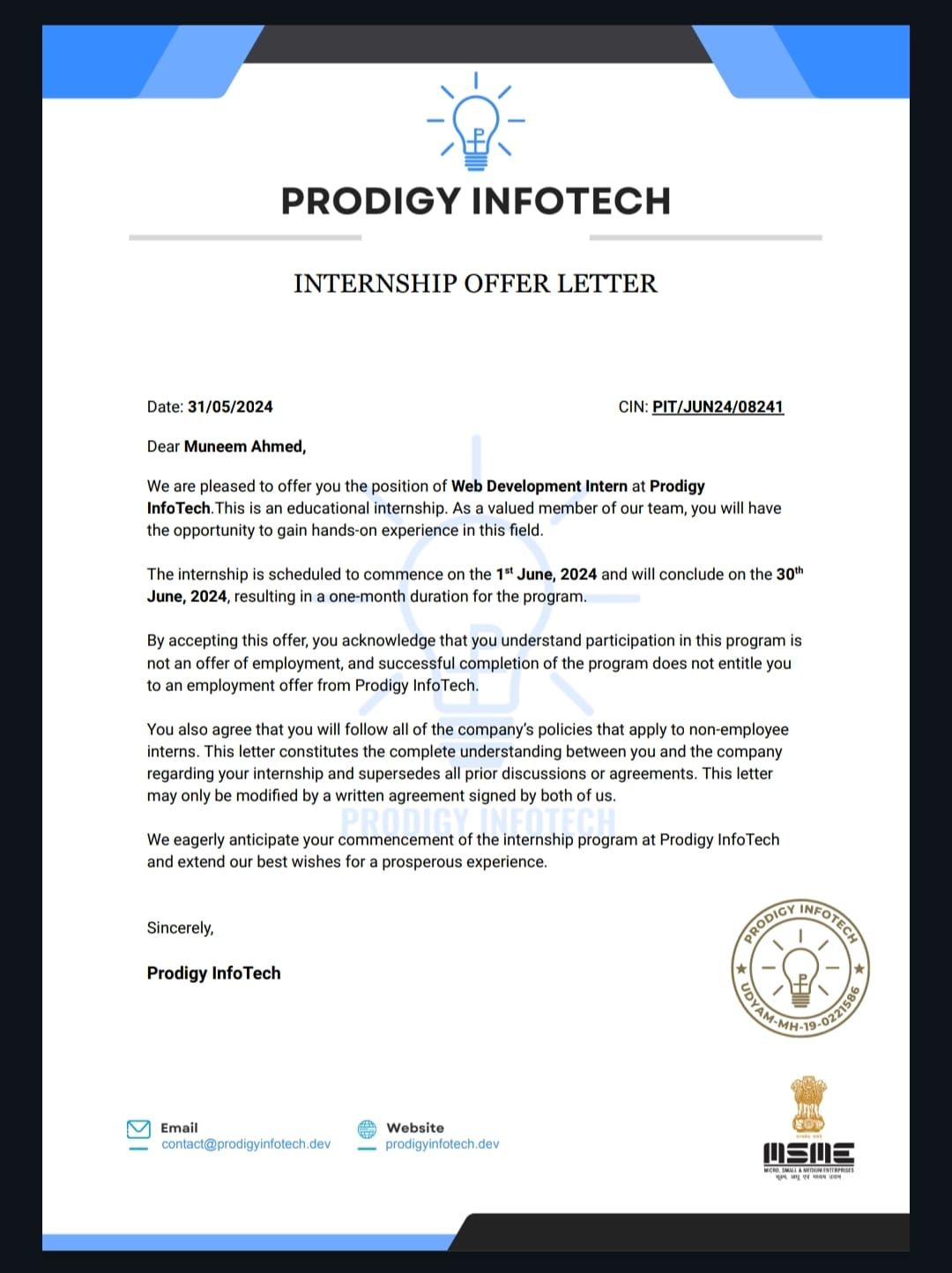 Muneem Ahmed on LinkedIn: #webdevelopmentinternship #prodigyinfotech ... Muneem Ahmed on LinkedIn: #webdevelopmentinternship #prodigyinfotech ...