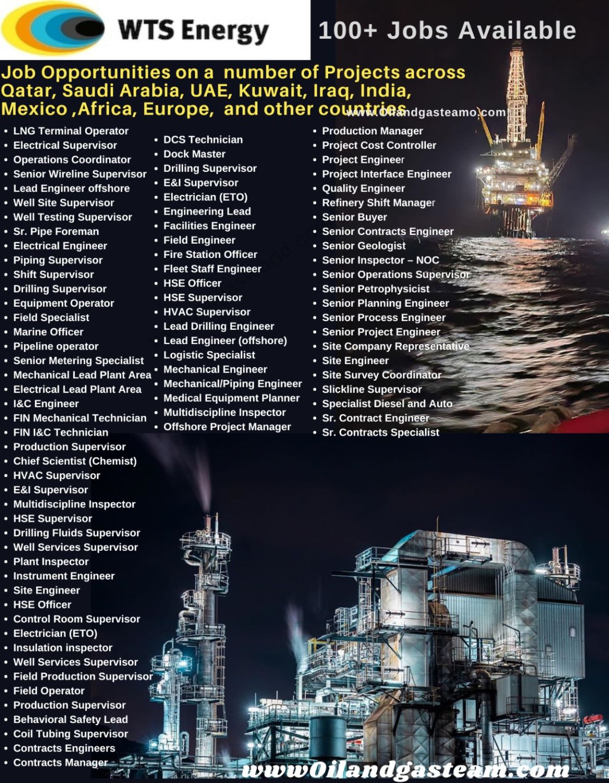 Oil Careers on LinkedIn: WTS Energy Oil & Gas Jobs Provider of staffing ... Oil Careers on LinkedIn: WTS Energy Oil & Gas Jobs Provider of staffing ...