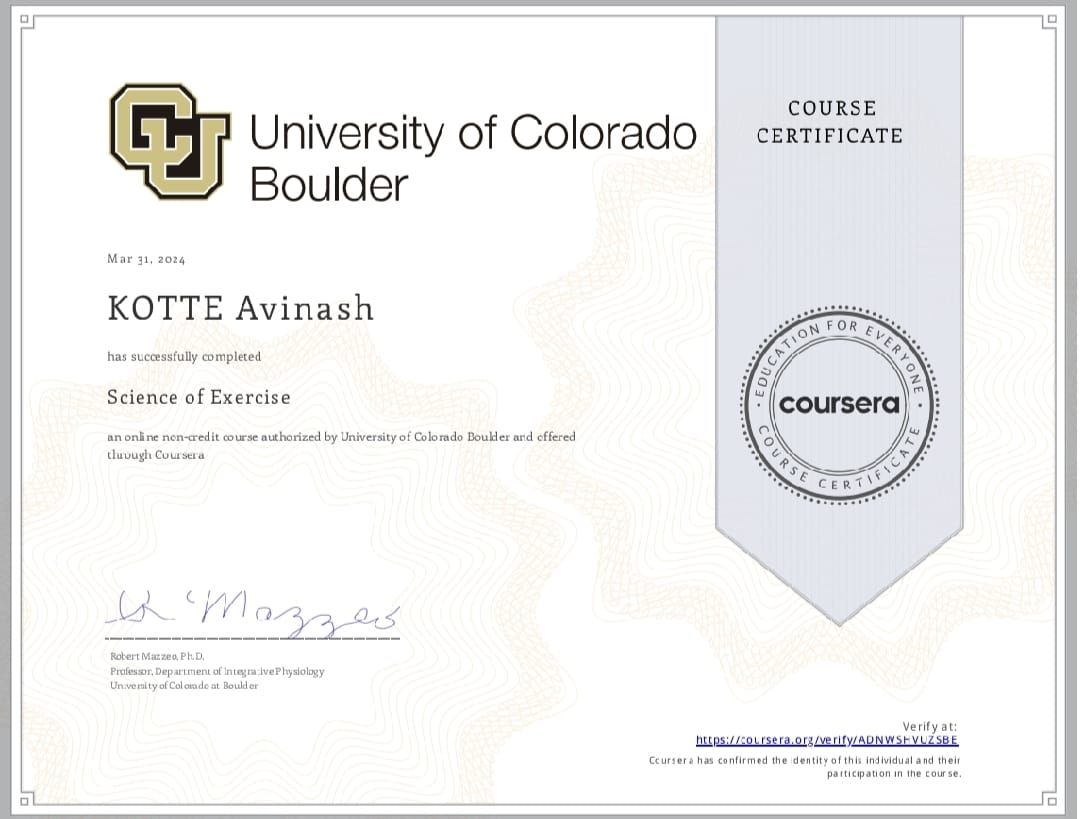 KOTTE AVINASH on LinkedIn: I’m happy to share that I’ve obtained a new ... KOTTE AVINASH on LinkedIn: I’m happy to share that I’ve obtained a new ...