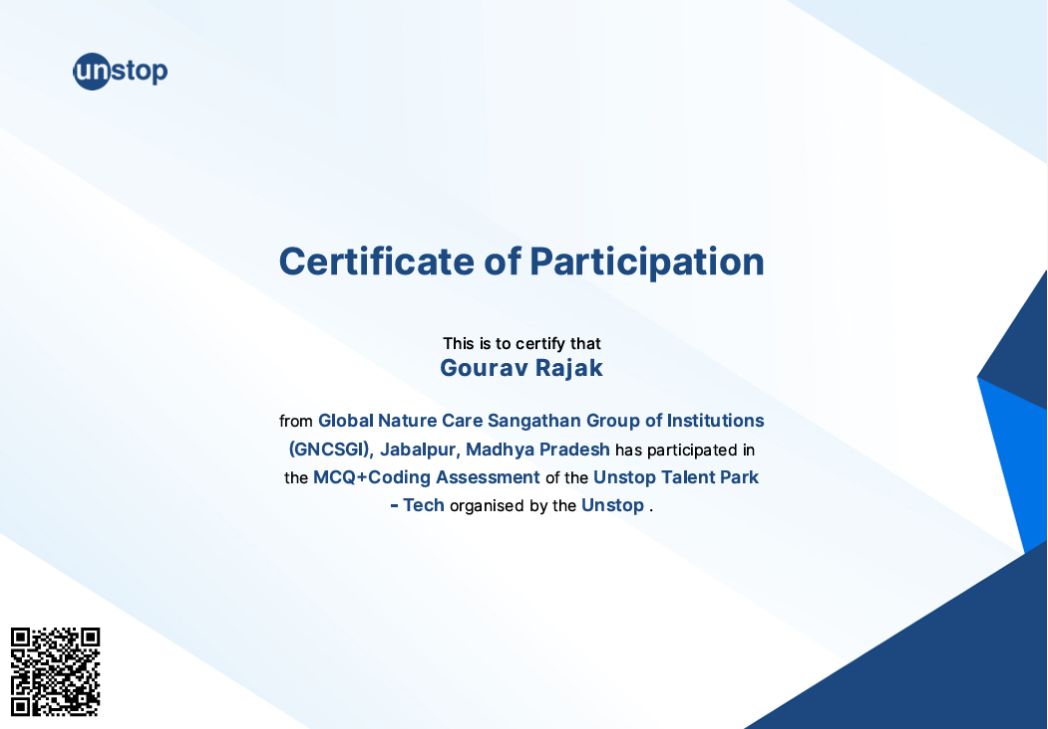 Gourav Rajak on LinkedIn: #codingchallenge #unstoptalentpark # ... Gourav Rajak on LinkedIn: #codingchallenge #unstoptalentpark # ...