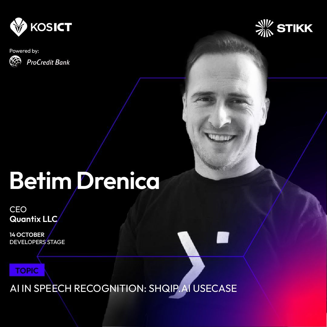 Shqip.ai on LinkedIn: Nesër, Betim Drenica, CEO i kompanisë Quantix LLC ... Shqip.ai on LinkedIn: Nesër, Betim Drenica, CEO i kompanisë Quantix LLC ...