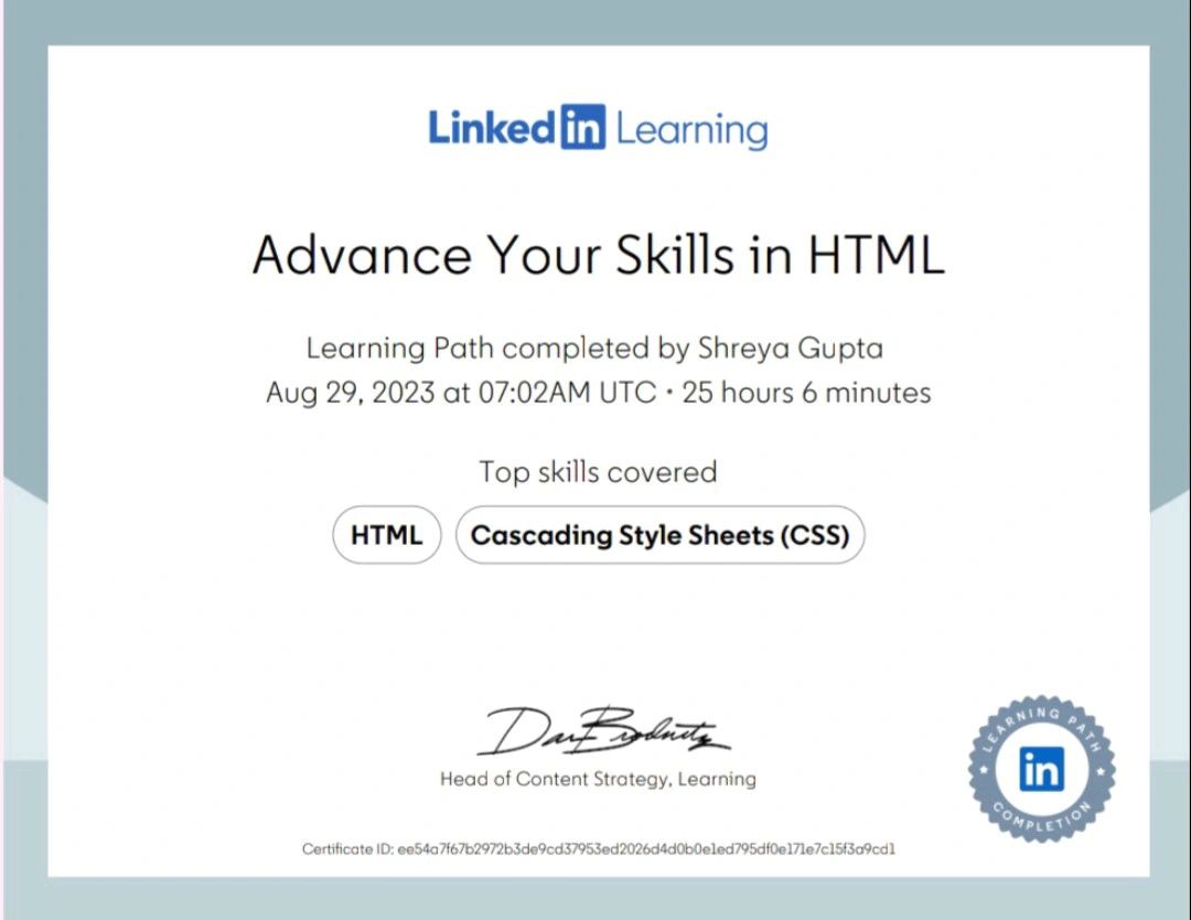 Shreya Gupta on LinkedIn: #html #css Shreya Gupta on LinkedIn: #html #css