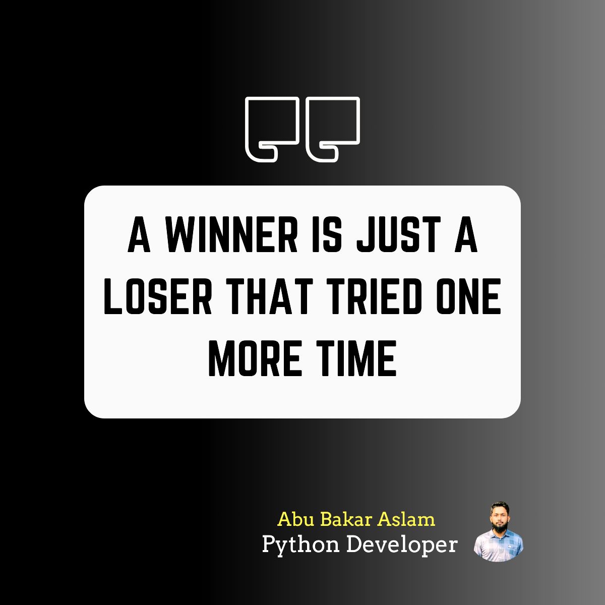 Abu Bakar Aslam on LinkedIn: #positivity #learning_thoughts #growing # ... Abu Bakar Aslam on LinkedIn: #positivity #learning_thoughts #growing # ...