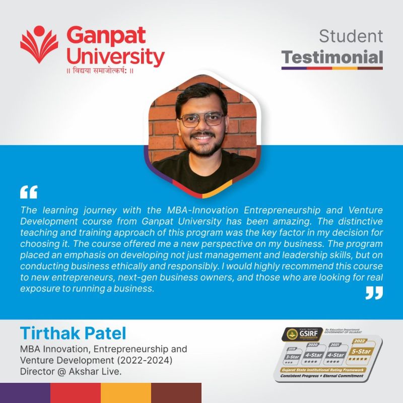 Ganpat University on LinkedIn: #guni #ganpatuniversity #mba # ... Ganpat University on LinkedIn: #guni #ganpatuniversity #mba # ...