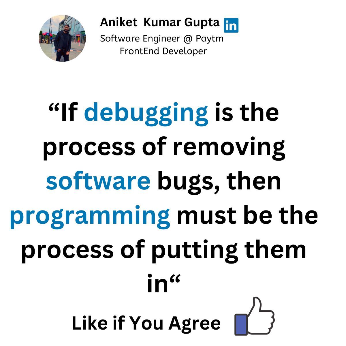 Aniket Kumar Gupta on LinkedIn: #programming #debugging #codingjourney ... Aniket Kumar Gupta on LinkedIn: #programming #debugging #codingjourney ...