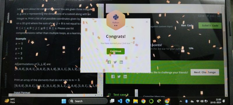 Sri Hasini Parsa on LinkedIn: #hackerrank Sri Hasini Parsa on LinkedIn: #hackerrank