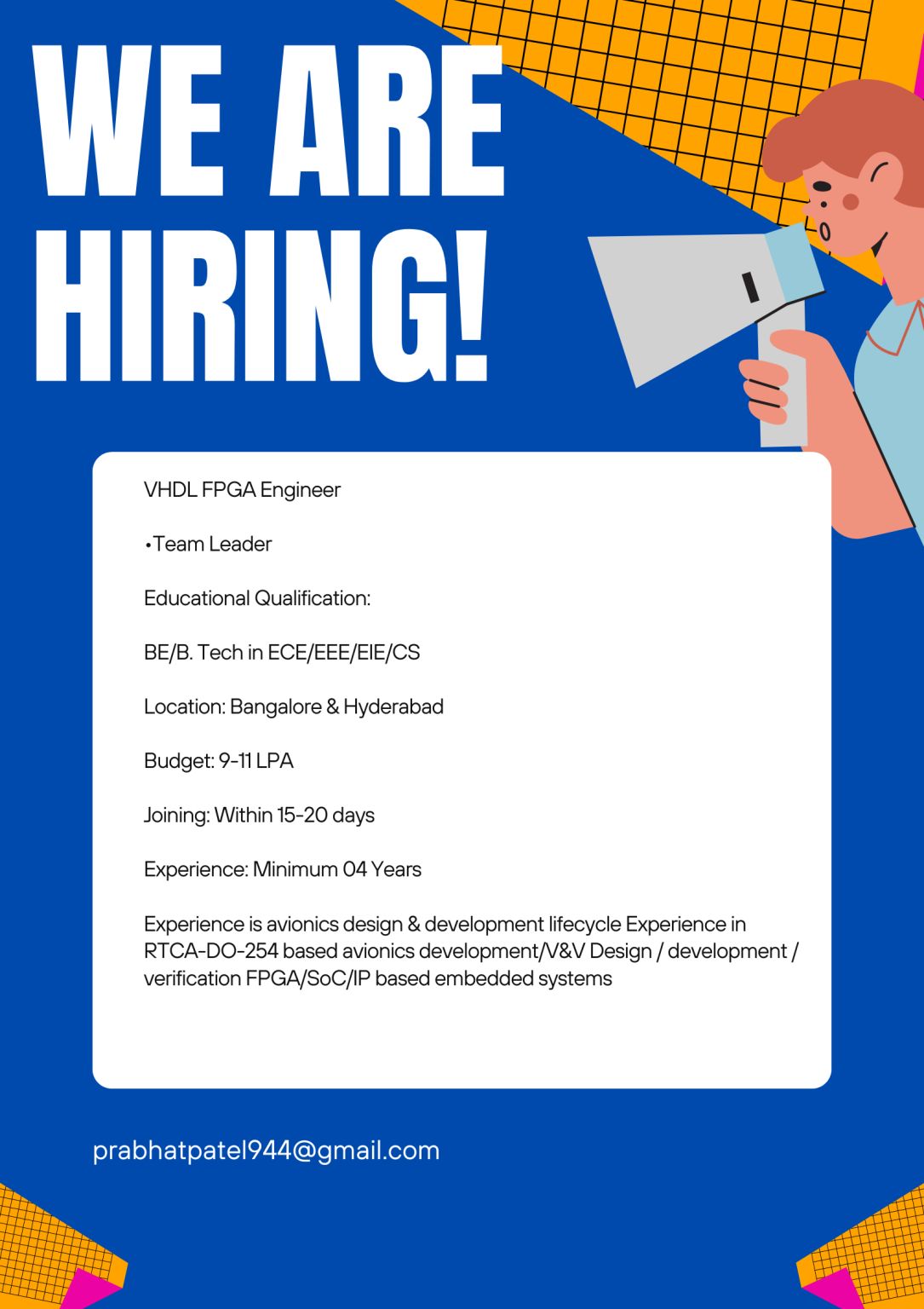 Prabhat Patel on LinkedIn: Role: VHDL FPGA Engineer - Team Member Join ... Prabhat Patel on LinkedIn: Role: VHDL FPGA Engineer - Team Member Join ...
