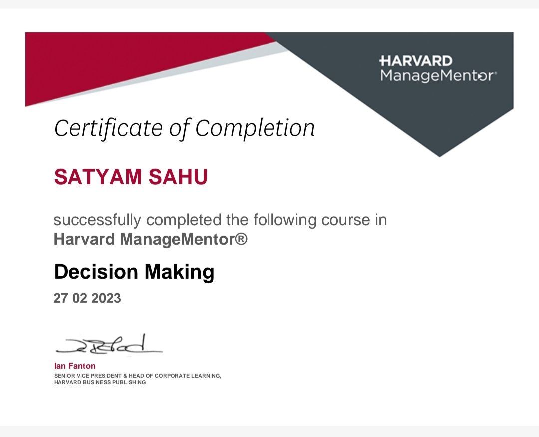 Satyam Sahu posted on LinkedIn Satyam Sahu posted on LinkedIn