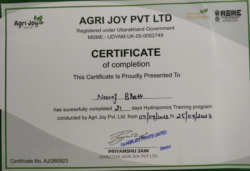 Neeraj Bhatt on LinkedIn: #agrijoy #hydroponics #learningexperience Neeraj Bhatt on LinkedIn: #agrijoy #hydroponics #learningexperience