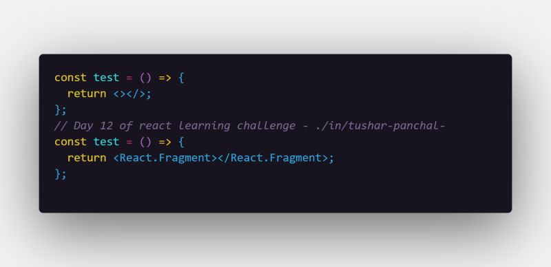 Tushar Panchal on LinkedIn: #day12 #reactlearning #reactjs # ... Tushar Panchal on LinkedIn: #day12 #reactlearning #reactjs # ...