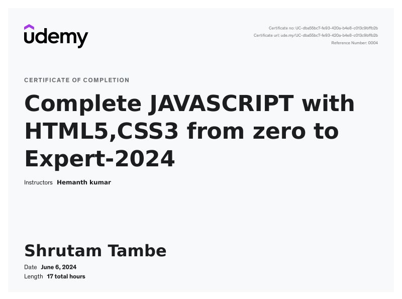Shrutam Tambe on LinkedIn: #webdevjourney #udemy #frontendwebdevelopment Shrutam Tambe on LinkedIn: #webdevjourney #udemy #frontendwebdevelopment