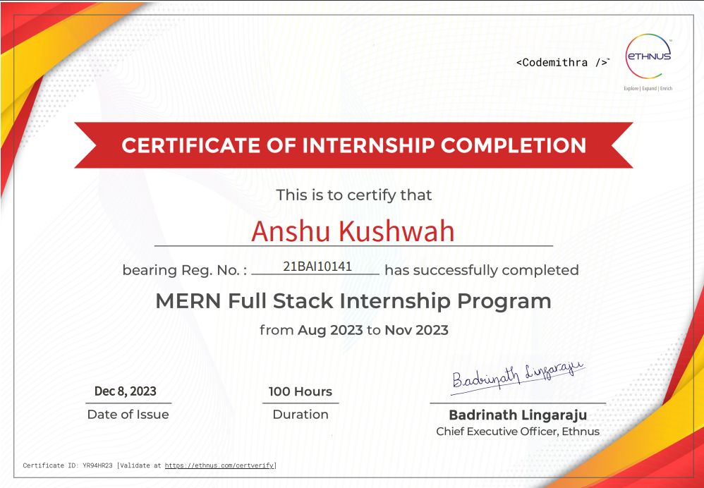 Anshu Kushwah on LinkedIn: #mernstack #fullstackdeveloper # ... Anshu Kushwah on LinkedIn: #mernstack #fullstackdeveloper # ...