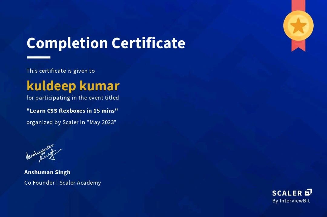 Kuldeep Kumar on LinkedIn: #scaler #cssflexbox #webdevelopment Kuldeep Kumar on LinkedIn: #scaler #cssflexbox #webdevelopment