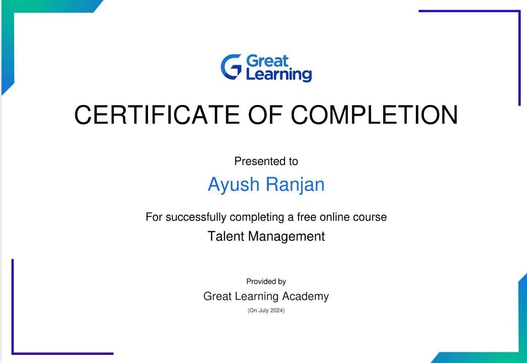 Ayush Ranjan on LinkedIn: #talentmanagement Ayush Ranjan on LinkedIn: #talentmanagement