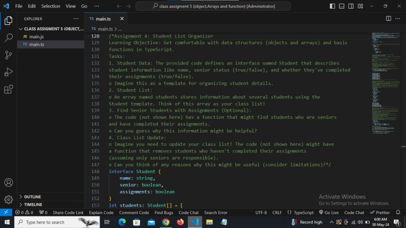 Saniya Kanwal on LinkedIn: #coding #assigment #array #object #array Saniya Kanwal on LinkedIn: #coding #assigment #array #object #array