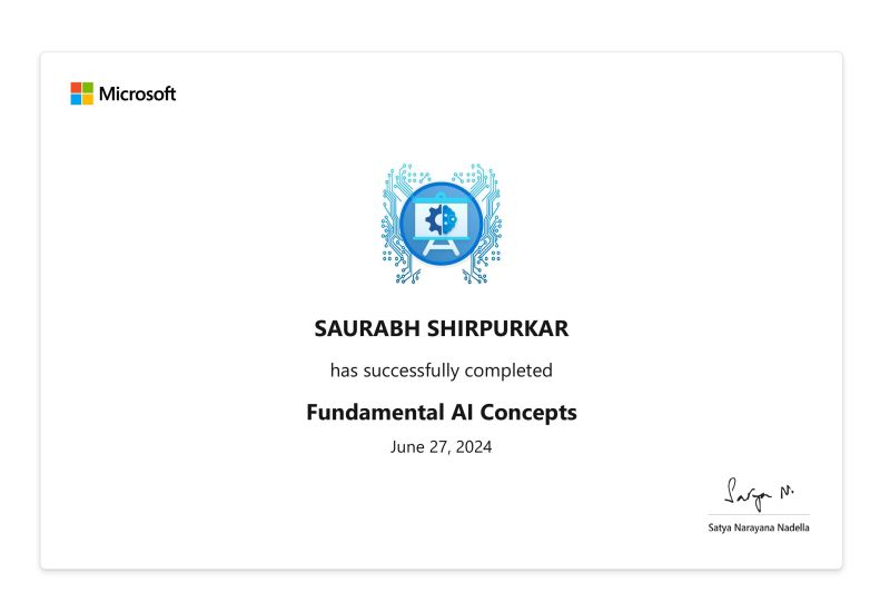 Saurabh Shirpurkar on LinkedIn: #ai #learning #microsoftlearn Saurabh Shirpurkar on LinkedIn: #ai #learning #microsoftlearn