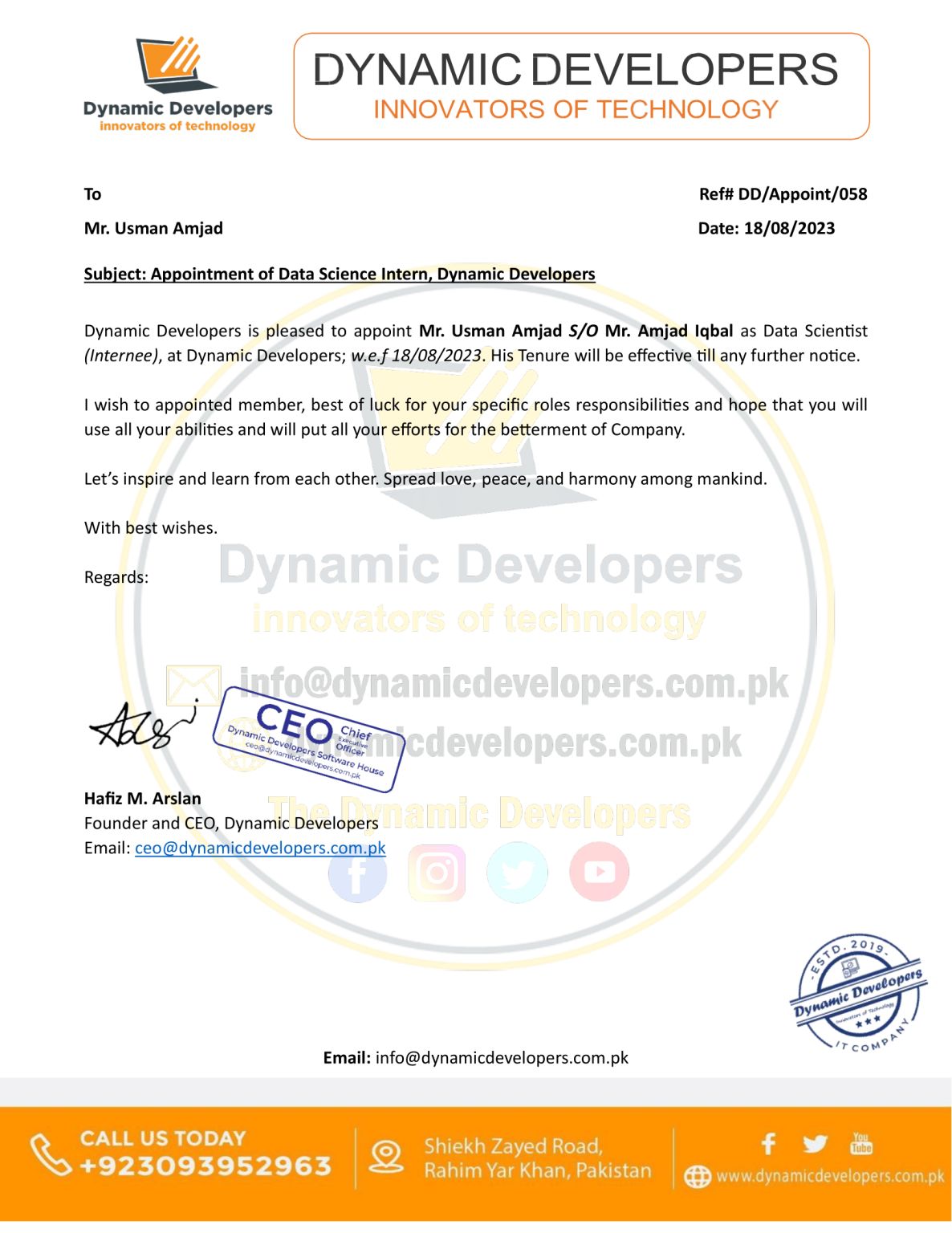 Usman Amjad on LinkedIn: #newbeginnings #dynamicdevelopers Usman Amjad on LinkedIn: #newbeginnings #dynamicdevelopers