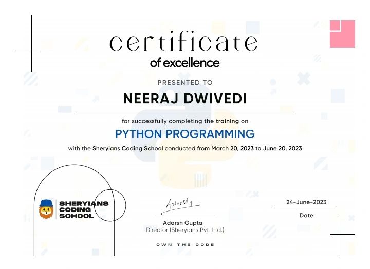 Neeraj Dwivedi on LinkedIn: #python #programming #certification # ... Neeraj Dwivedi on LinkedIn: #python #programming #certification # ...