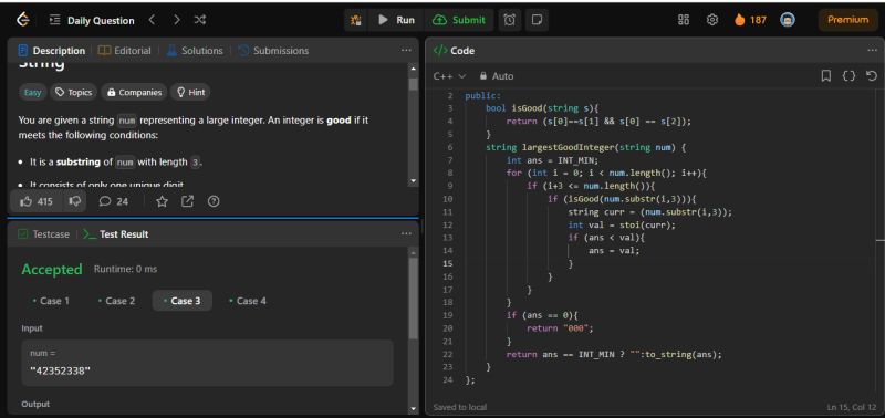Suresh Chelani on LinkedIn: #leetcode #dailychallenge #substring # ... Suresh Chelani on LinkedIn: #leetcode #dailychallenge #substring # ...