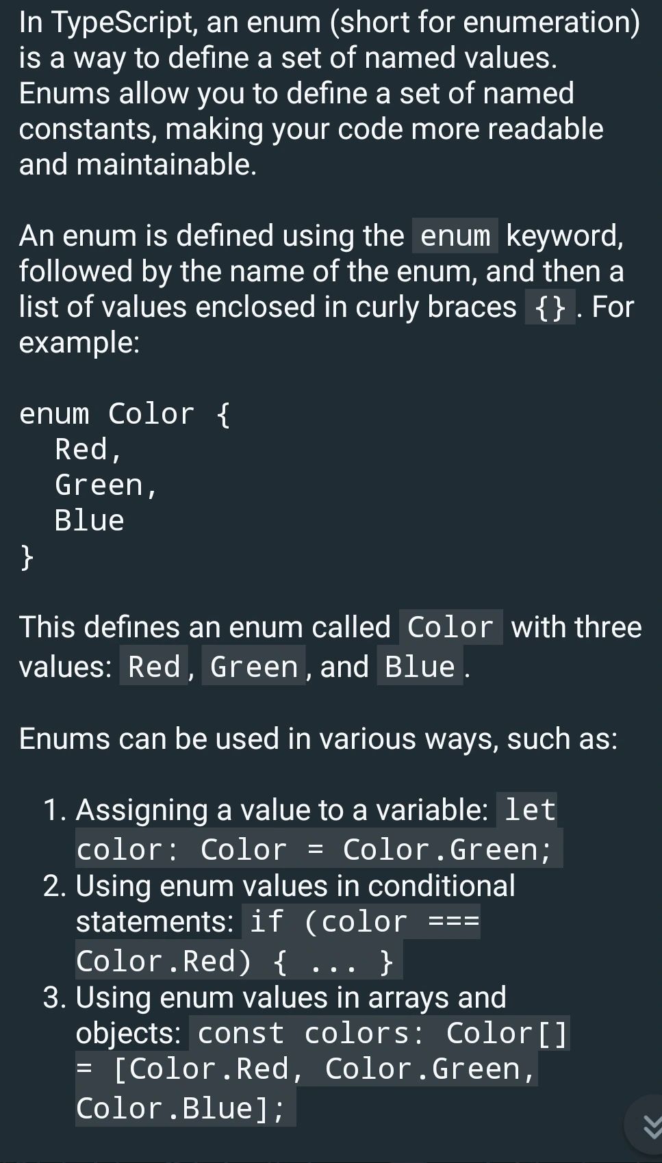 How to use enum in typescript | Rafay memon posted on the topic | LinkedIn How to use enum in typescript | Rafay memon posted on the topic | LinkedIn