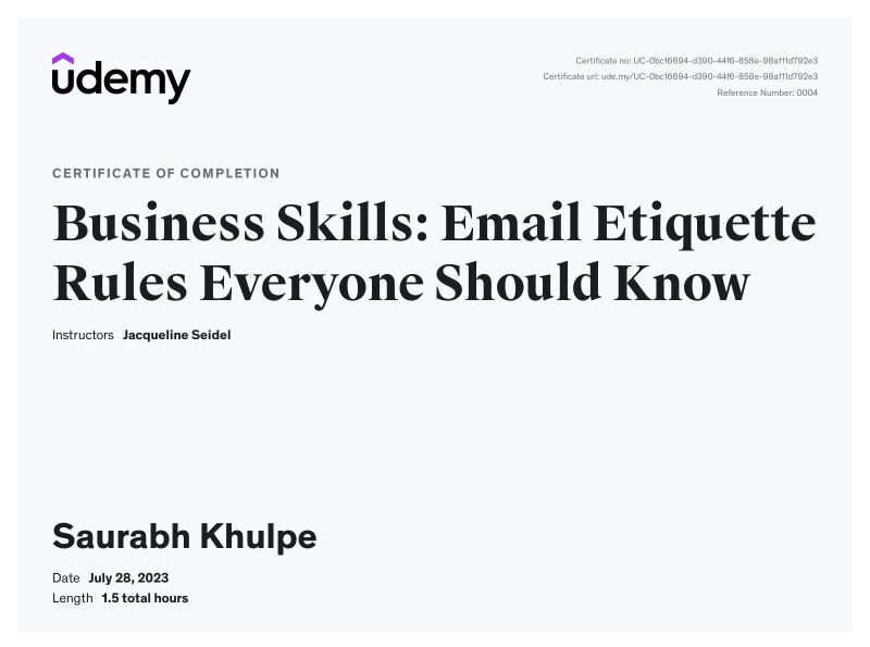 Saurabh Khulpe on LinkedIn: #udemy #learningandgrowing #synechron Saurabh Khulpe on LinkedIn: #udemy #learningandgrowing #synechron
