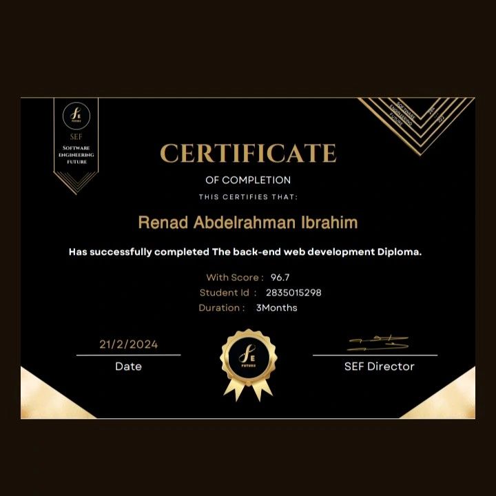 Renad Abdlrhman on LinkedIn: #backenddevelopment #webdevelopment #sef Renad Abdlrhman on LinkedIn: #backenddevelopment #webdevelopment #sef