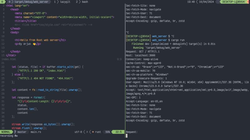 Arjun Mistry on LinkedIn: #rustwebserver #rustlang #webdev Arjun Mistry on LinkedIn: #rustwebserver #rustlang #webdev