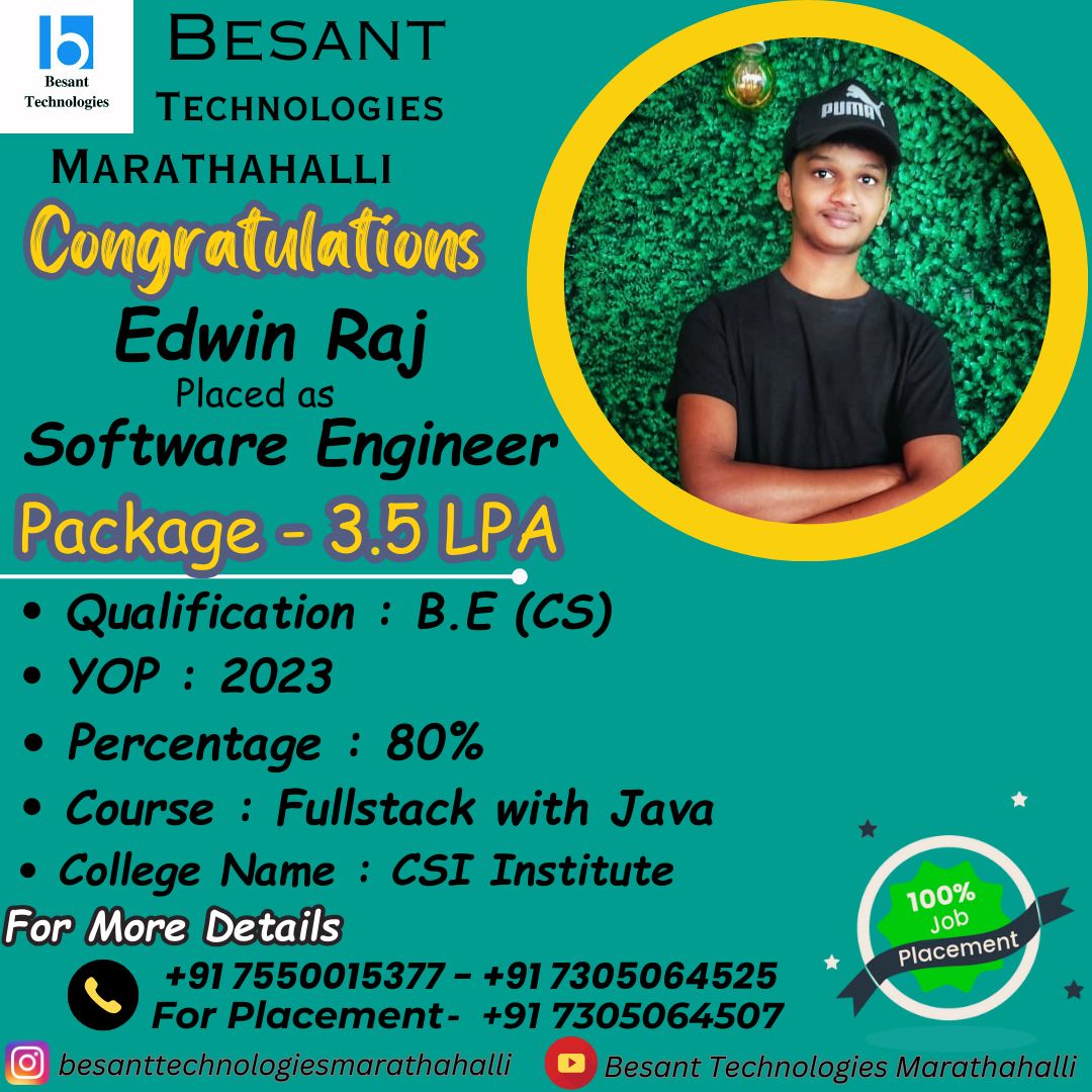 Besant Technologies Marathahalli on LinkedIn: #software #fullstackjava ... Besant Technologies Marathahalli on LinkedIn: #software #fullstackjava ...