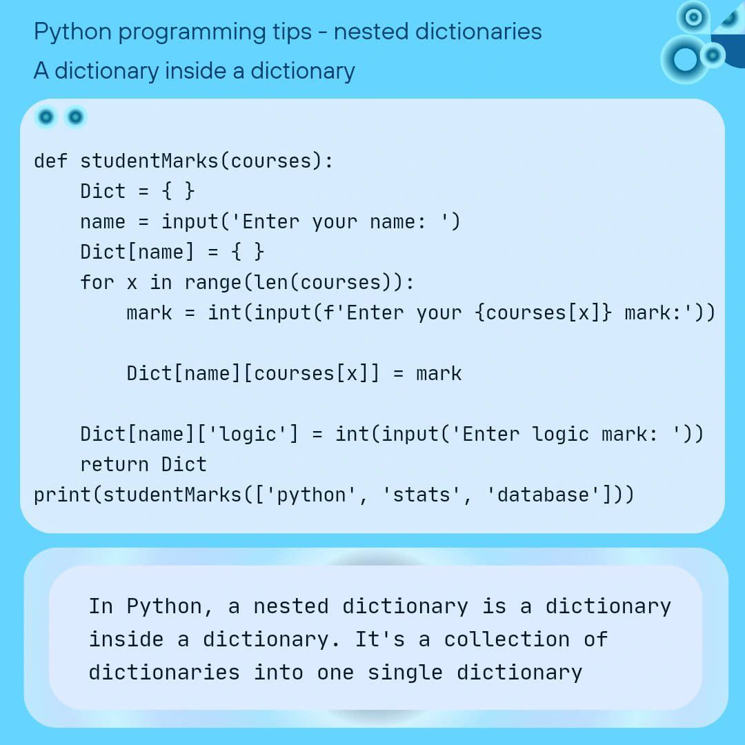 📍Nested dictionaries for Python programming 🐍 | ADITYA KALYAN posted on ... 📍Nested dictionaries for Python programming 🐍 | ADITYA KALYAN posted on ...