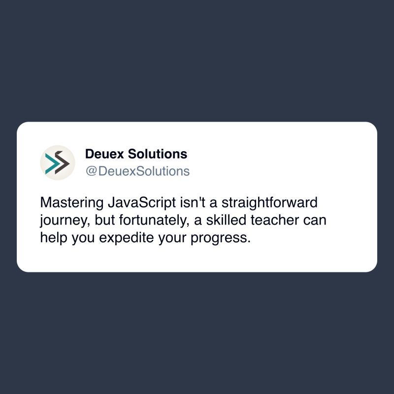 Deuex Solutions Pvt. Ltd. on LinkedIn: #javascript #javascripttips # ... Deuex Solutions Pvt. Ltd. on LinkedIn: #javascript #javascripttips # ...