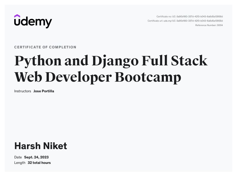 Harsh Niket on LinkedIn: #fullstackdeveloper #python #django #html # ... Harsh Niket on LinkedIn: #fullstackdeveloper #python #django #html # ...
