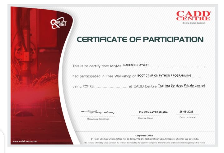 NAGESH GHAYWAT on LinkedIn: python certificate NAGESH GHAYWAT on LinkedIn: python certificate