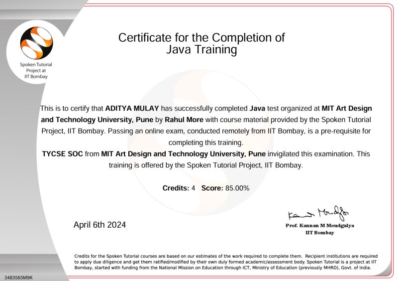 Aditya Mulay on LinkedIn: #java #training #certification #mitadtpune # ... Aditya Mulay on LinkedIn: #java #training #certification #mitadtpune # ...