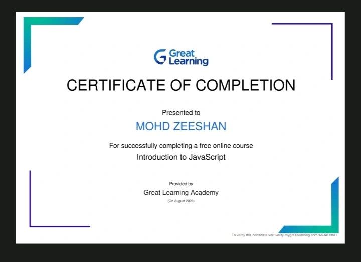 MOHD ZEESHAN on LinkedIn: I am happy to share that l've obtained a new ... MOHD ZEESHAN on LinkedIn: I am happy to share that l've obtained a new ...