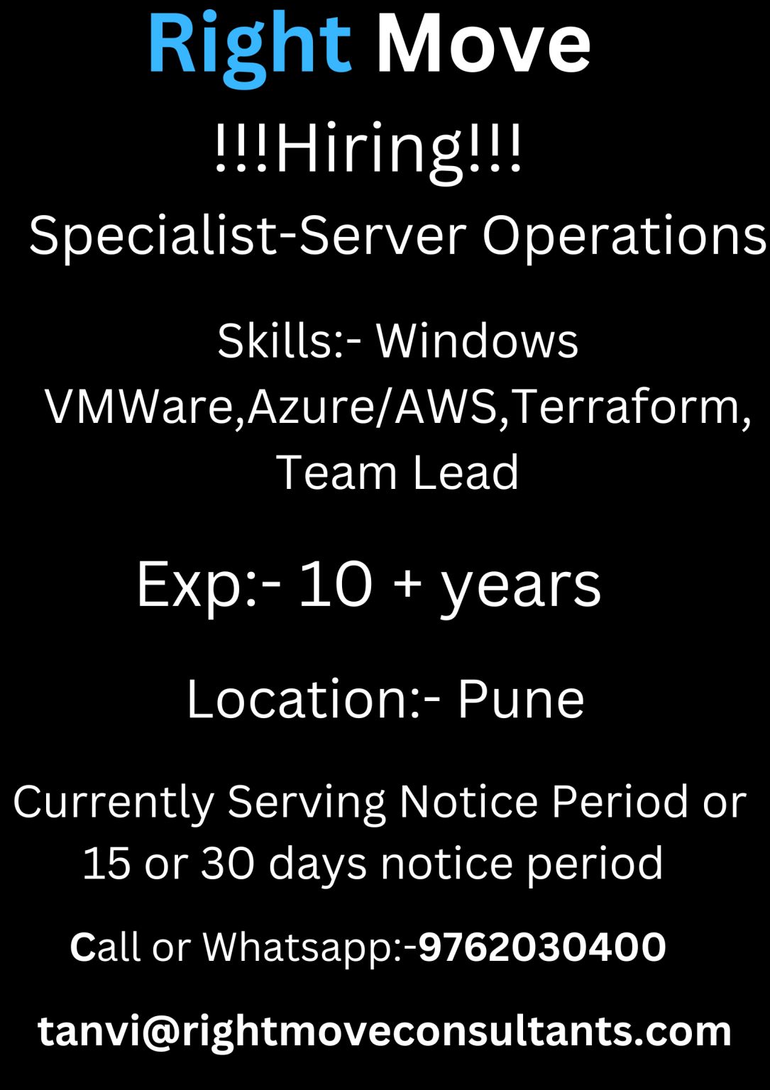 Tanvi P on LinkedIn: #serveroperations #windowsvmware #azure #aws # ... Tanvi P on LinkedIn: #serveroperations #windowsvmware #azure #aws # ...