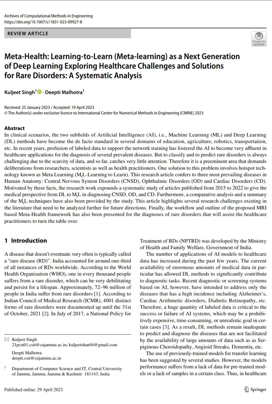 Kuljeet Singh on LinkedIn: #springer | 25 comments Kuljeet Singh on LinkedIn: #springer | 25 comments