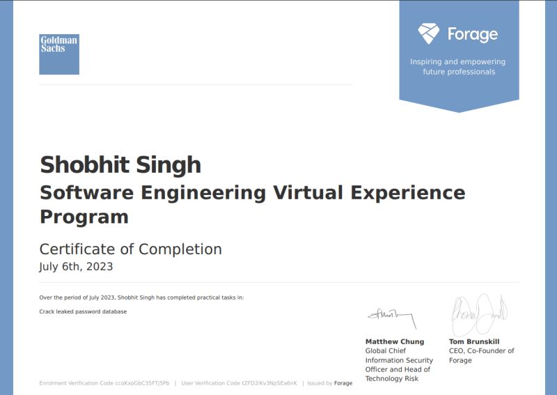Shobhit Singh on LinkedIn: #goldmansachs #virtualinternship Shobhit Singh on LinkedIn: #goldmansachs #virtualinternship