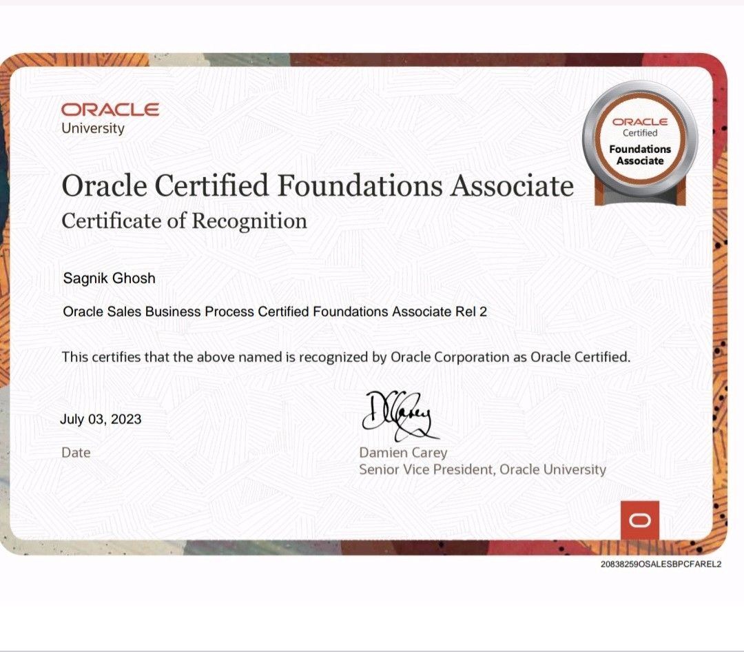 Sagnik Ghosh on LinkedIn: #oracle Sagnik Ghosh on LinkedIn: #oracle