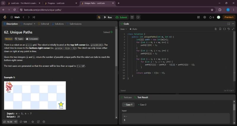 Tanu Bisui on LinkedIn: Problem No.62( Unique Paths): This function ... Tanu Bisui on LinkedIn: Problem No.62( Unique Paths): This function ...