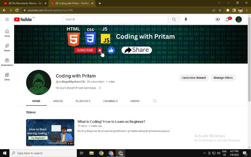 Pritam Kannojiya on LinkedIn: #youtubechannels #memes #codingadventures ... Pritam Kannojiya on LinkedIn: #youtubechannels #memes #codingadventures ...