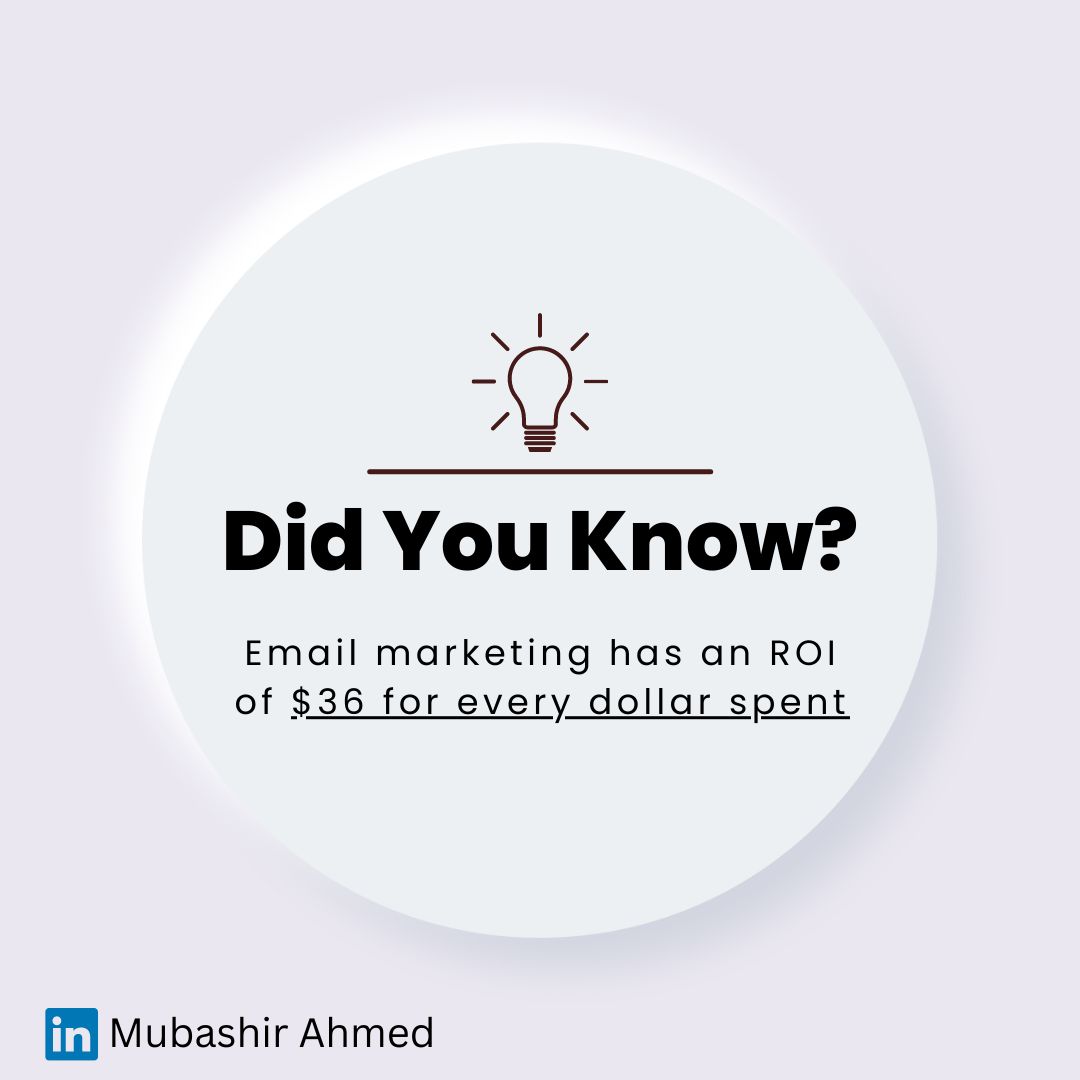 Mubashir Ahmed on LinkedIn: Email marketing is the king of all ... Mubashir Ahmed on LinkedIn: Email marketing is the king of all ...
