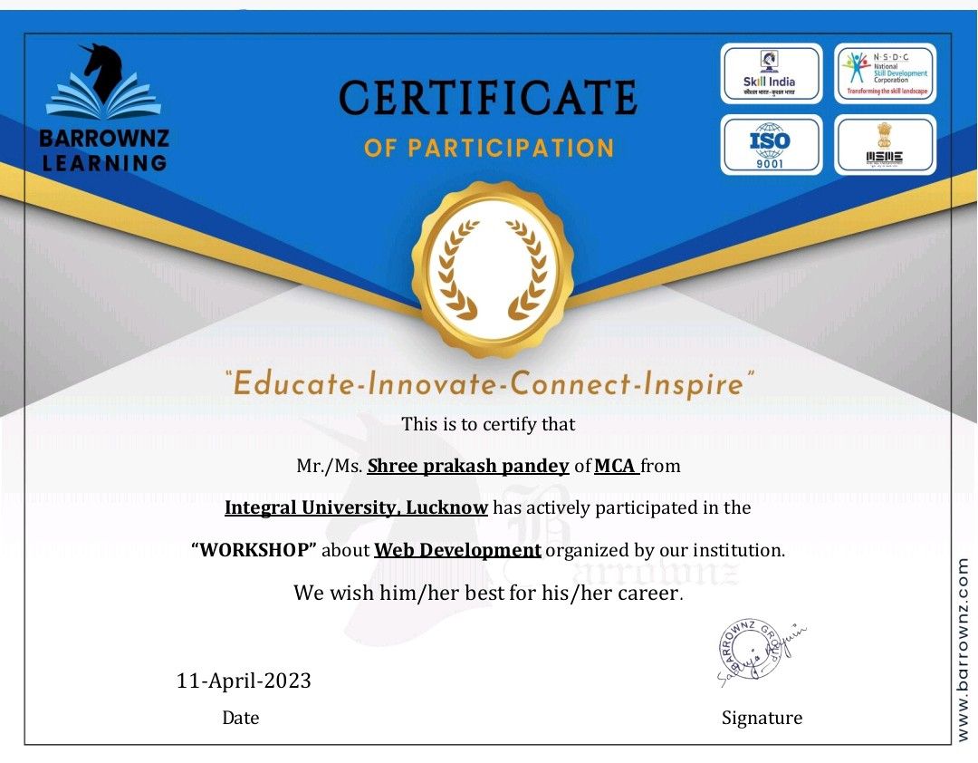 Shree Prakash Pandey on LinkedIn: #barrowng_learning Shree Prakash Pandey on LinkedIn: #barrowng_learning