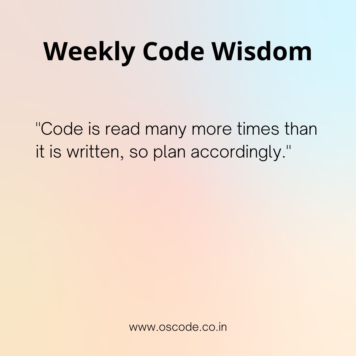 OSCode on LinkedIn: #oscode #community #codewisdom #quotes #weekly OSCode on LinkedIn: #oscode #community #codewisdom #quotes #weekly