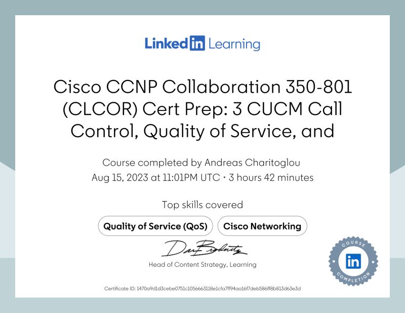 Andreas Charitoglou on LinkedIn: Certificate of Completion Andreas Charitoglou on LinkedIn: Certificate of Completion